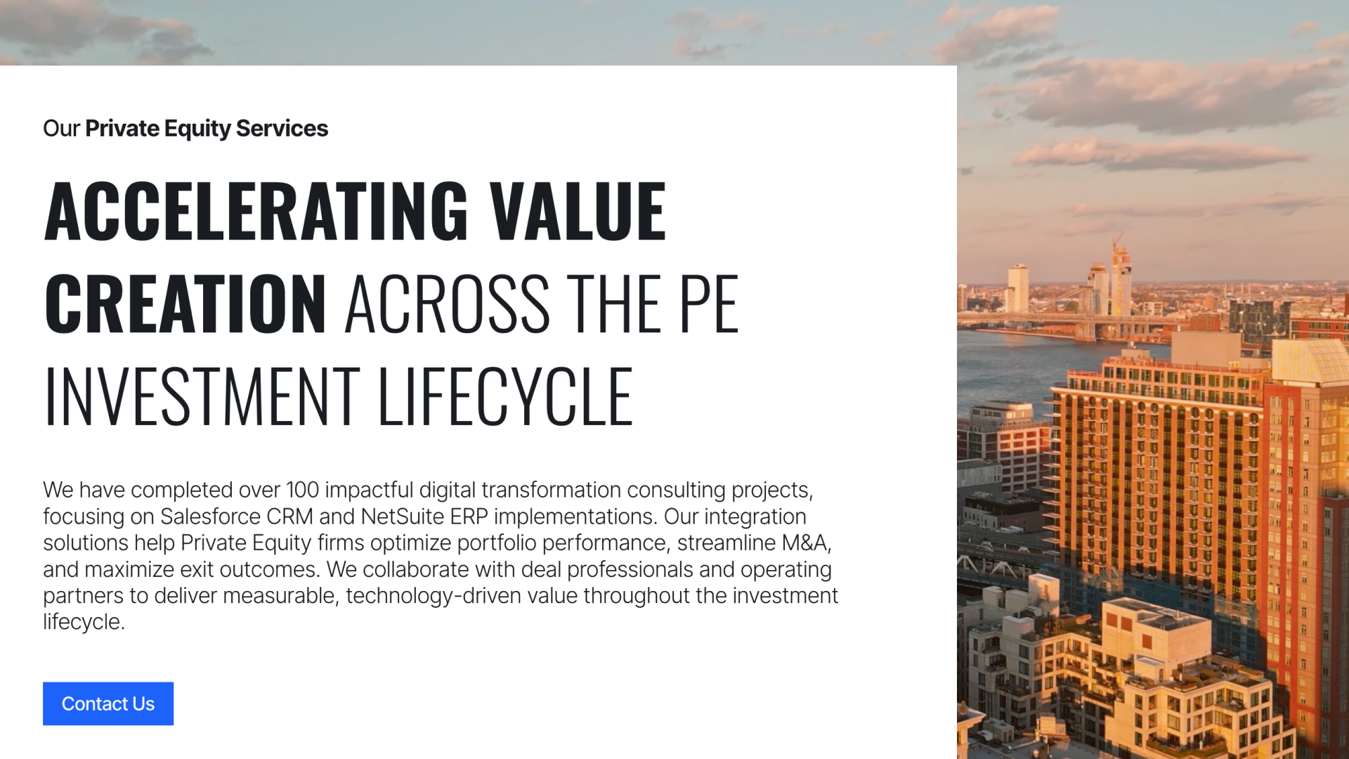 Private Equity Services - Trajectory